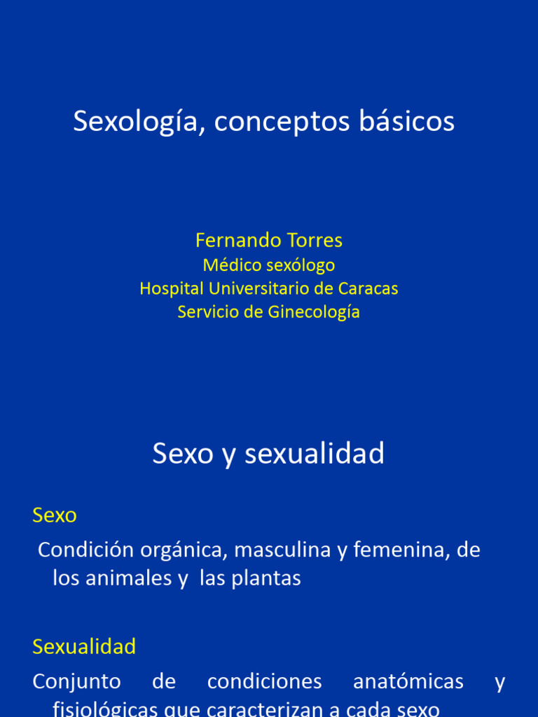 Tema 00 - Sexología, Conceptos Básicos I | PDF | La sexualidad humana | Sexo