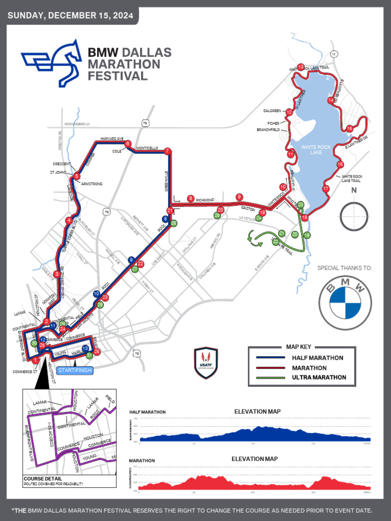 White Rock Lake Marathon Course Map | PDF