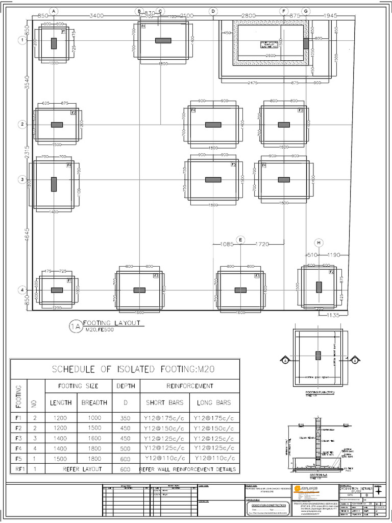 001-Footing Layout (1) | PDF