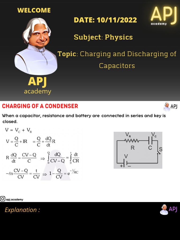 Capacitor Charging & Discharging Basics | PDF | Capacitor | Electrical ...