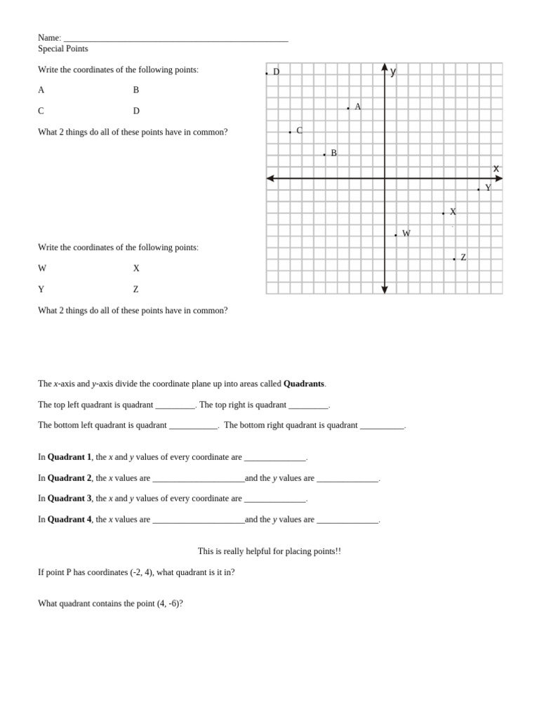 Special Points | PDF | Cartesian Coordinate System | Notation