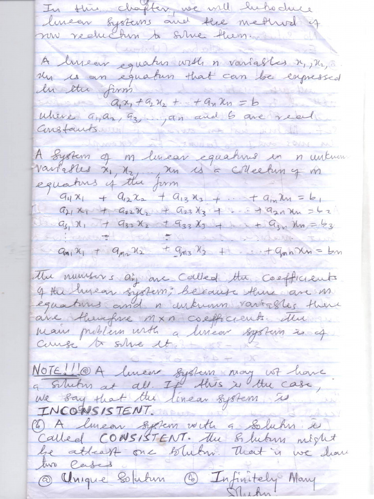 MTH 205 - Linear Algebra | PDF