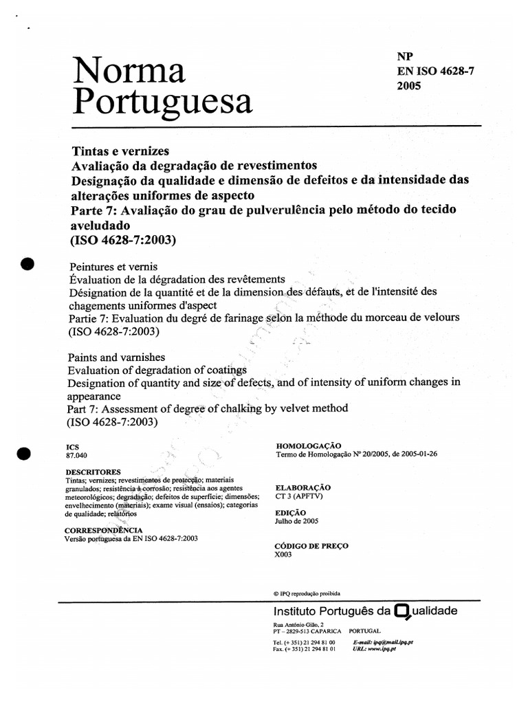 NP en Iso 4628-7 - 2005 | PDF