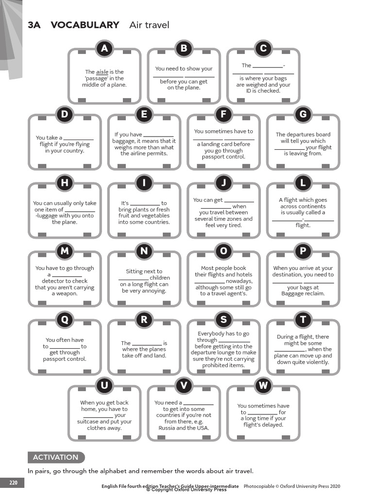 Air Travel Vocabulary | PDF | Baggage | Aviation