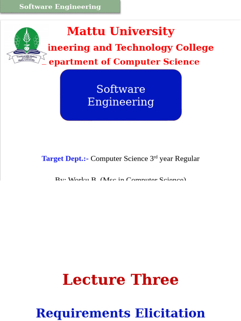 #Lecture 3 Requirement Elicitation | PDF | Usability | System