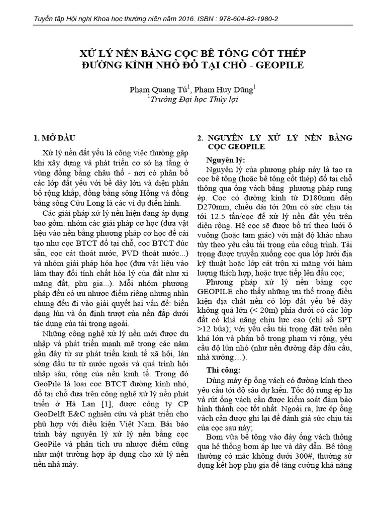 X Lý N NB NGC C Bê Tông C T Thép NG Kính NH T ICH - Geopile | PDF