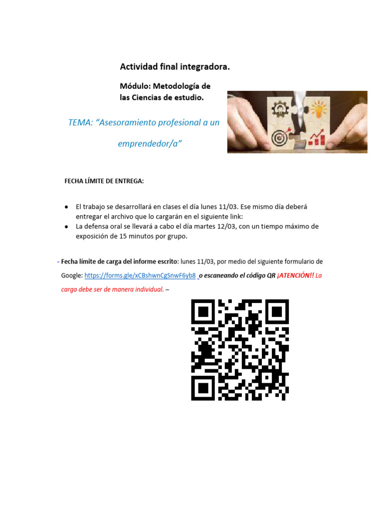Actividad Final Integradora - Módulo Metodología de Las Ciencias de Estudio | PDF | Iniciativa ...