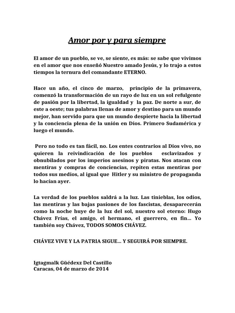 Amor Por y para Siempre | PDF