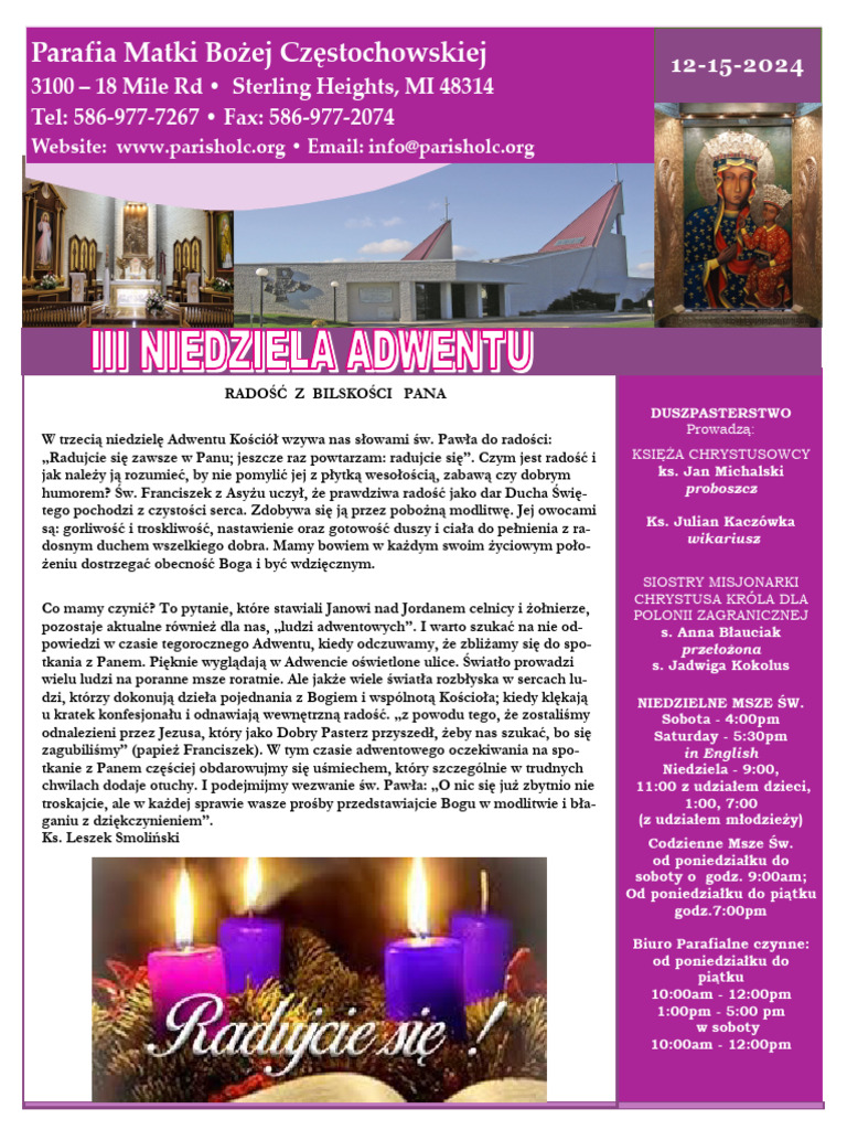 12.15. 2024 III Niedziela Adwentu | PDF