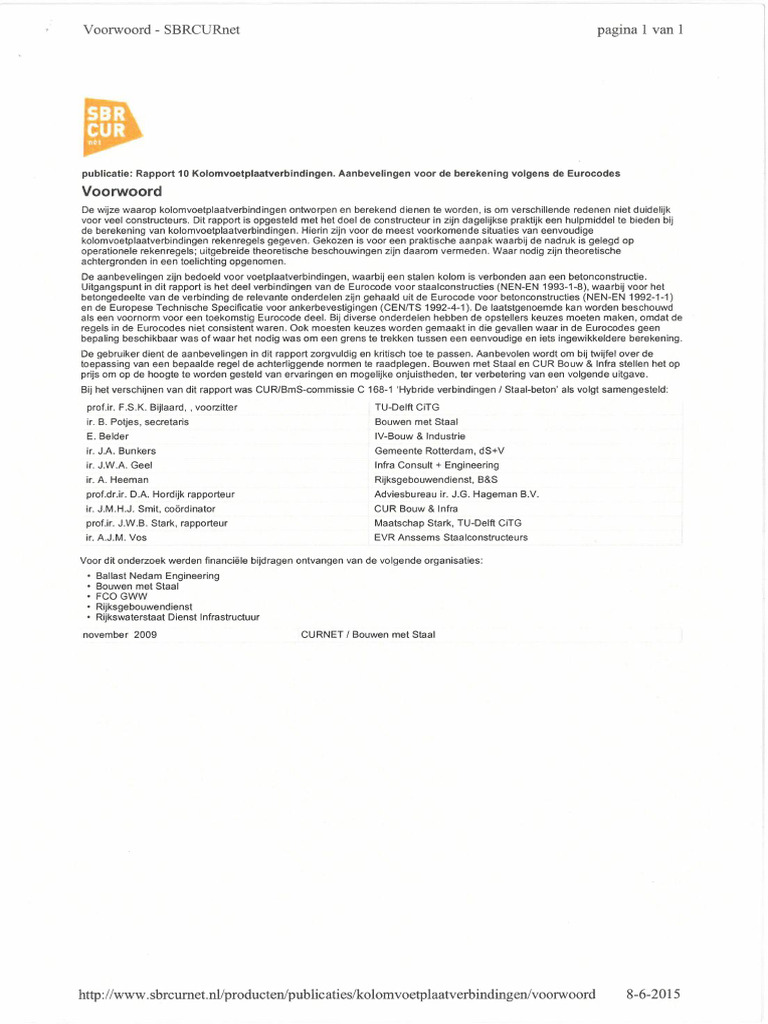 CUR 10 - Kolomvoetplaatverbindingen | PDF