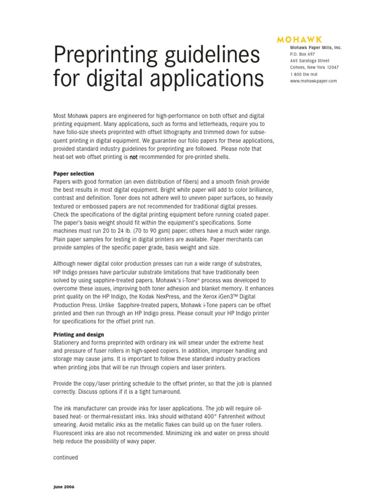 Preprint - Guidelines - For - Digital - App | PDF | Paper | Printer ...