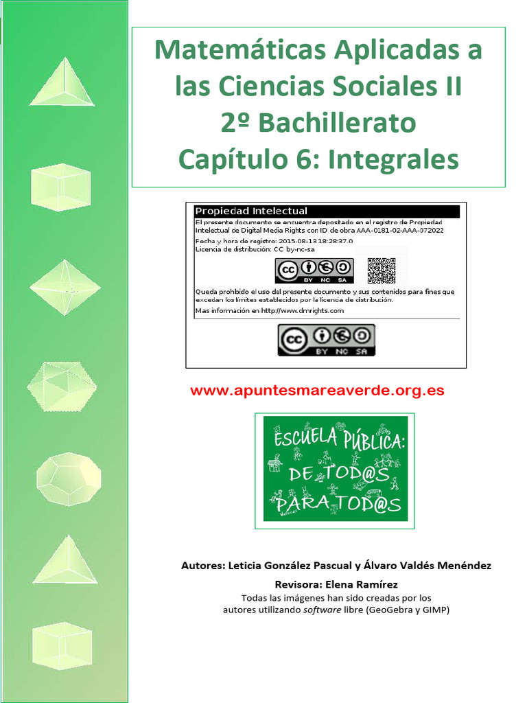 BS2 06 Integrales | PDF | Integral | Derivado