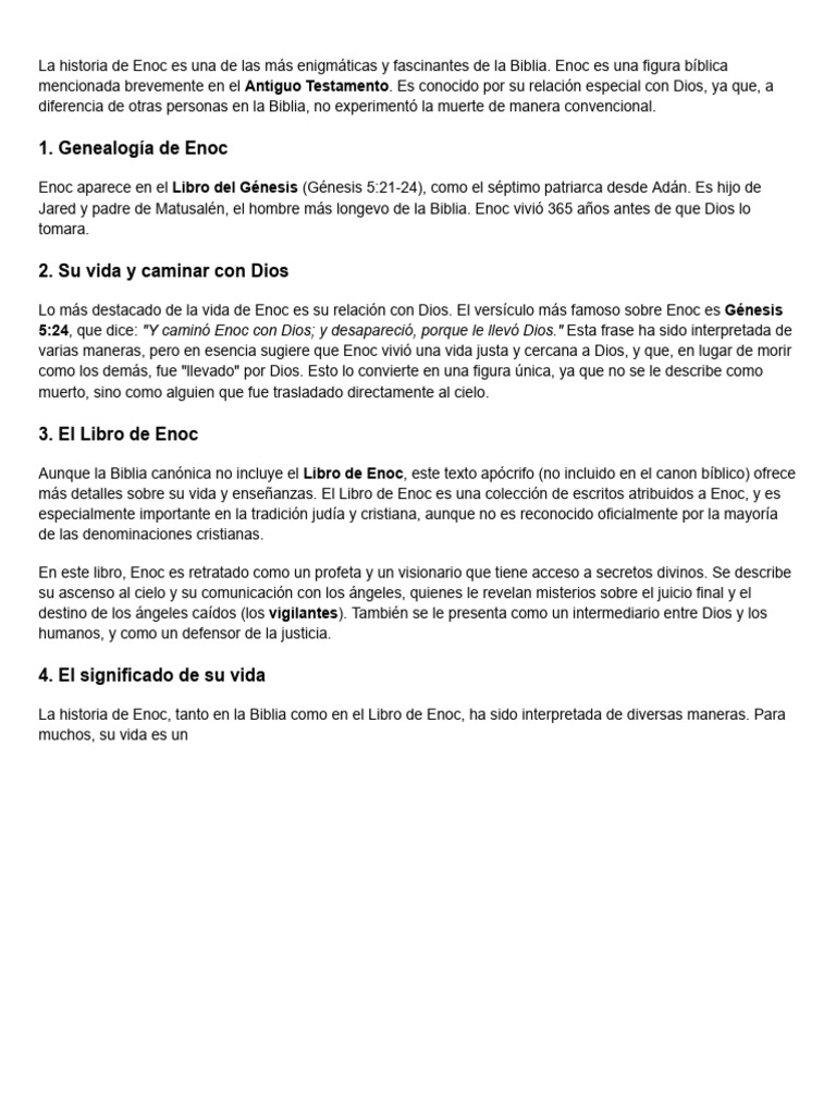 HIstoria de Enoc | PDF