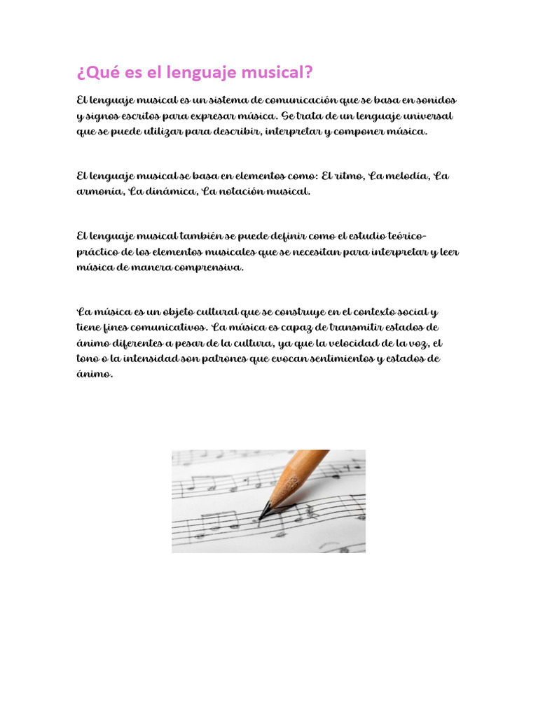 Qué es el lenguaje musical | PDF | Acorde (Música) | Clave