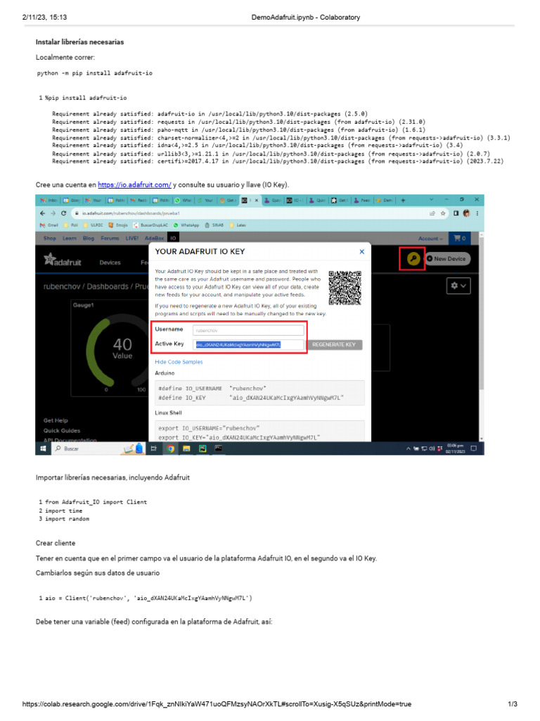 DemoAdafruit.ipynb - Colaboratory | PDF | Informática | Programación de computadoras