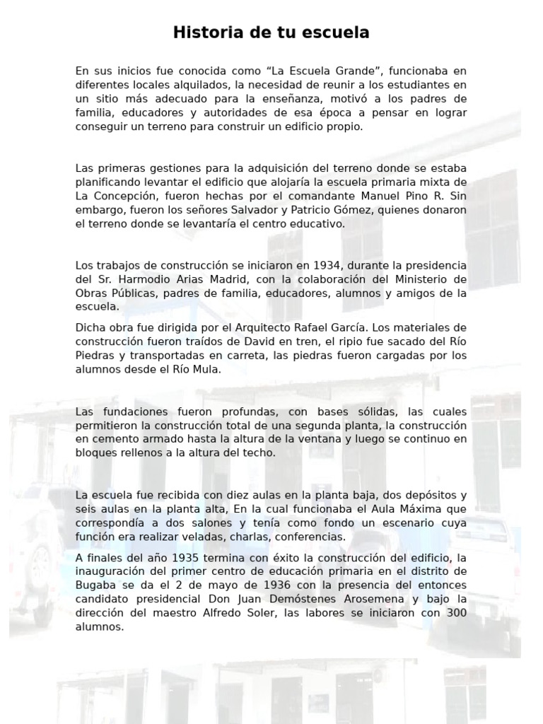 Historia de la Escuela Justo Abel Castillo | PDF