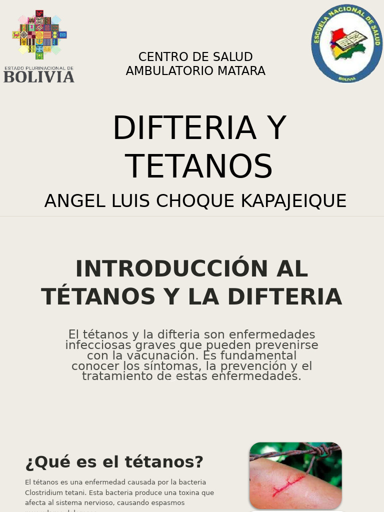 Centro de Salud Ambulatorio Matara: Difteria Y Tetanos | PDF | Vacunación | Salud pública