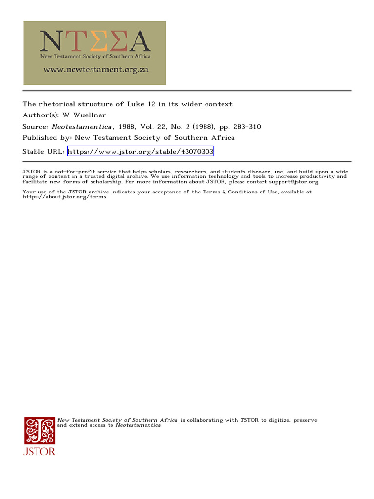 Wuellner Rhetoricalstructureluke 1988 | PDF