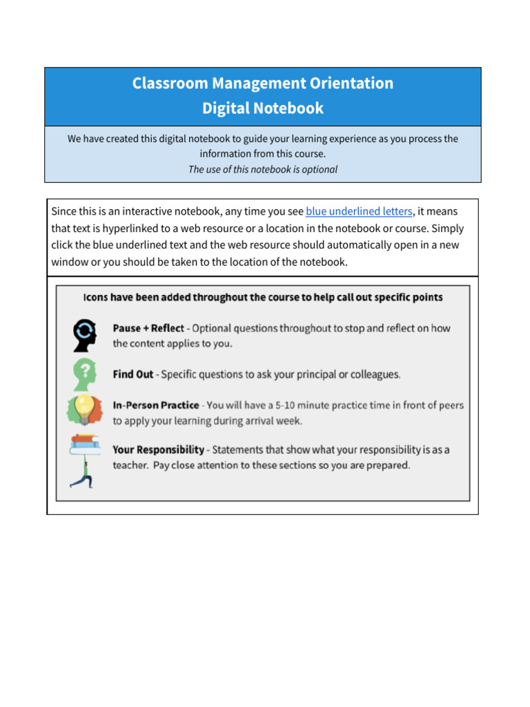 2023 - Classroom Management Orientation Digital Notebook | PDF ...