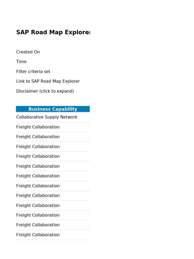 SAP-Road-Map-Explorer-20241105043214 | PDF | Cargo | Electronic Data ... SAP-Road-Map-Explorer-20241105043214 | PDF | Cargo | Electronic Data ...