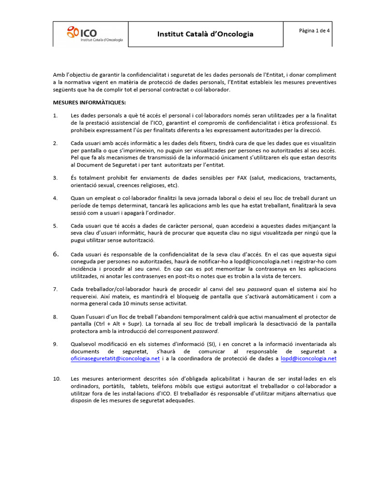 Manual de Bones Pràctiques SISTEMES INFORMACIÓ ICO | PDF