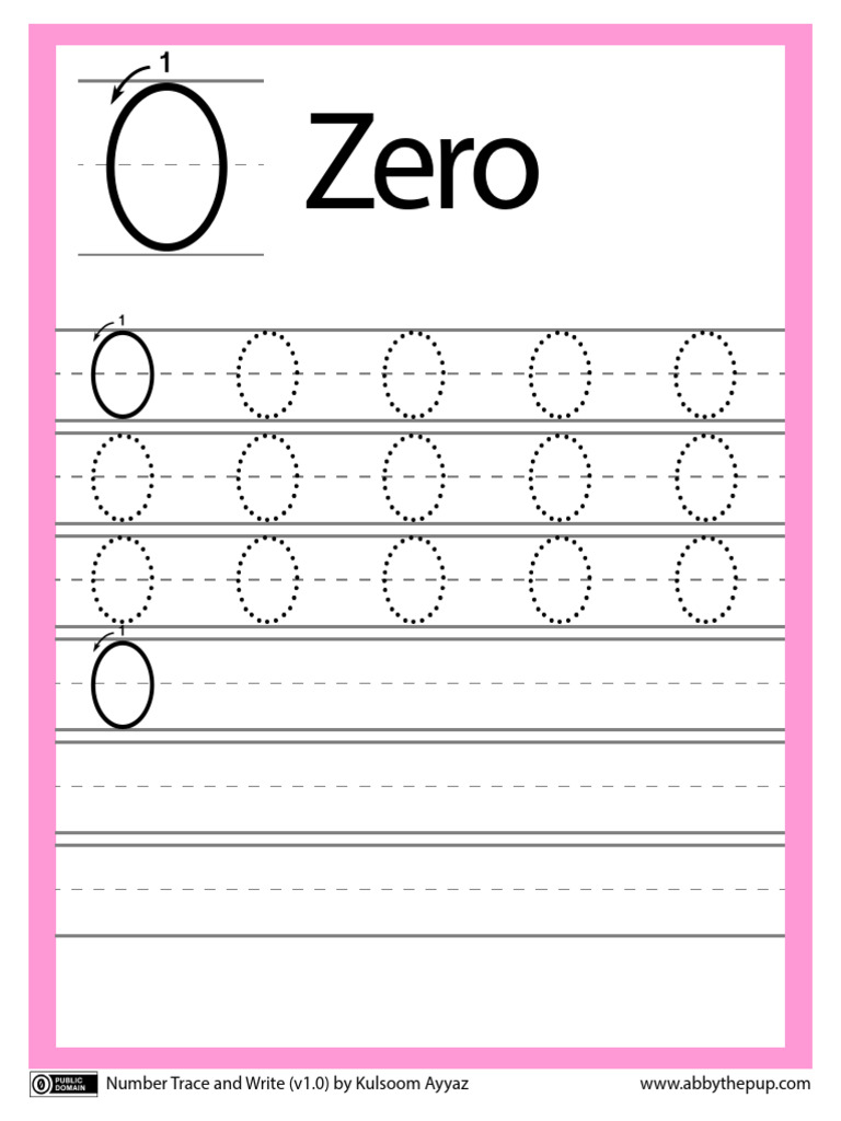 Number Trace and Write | PDF