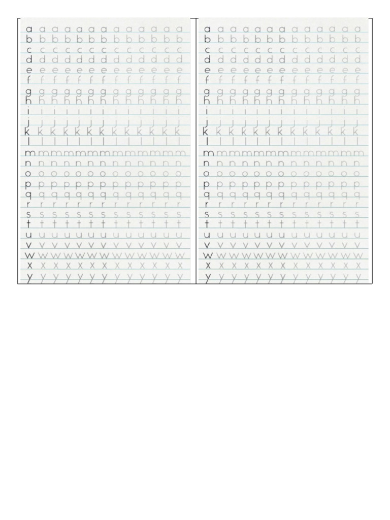 Caligrafia de Las Letras Del Abecedario | PDF