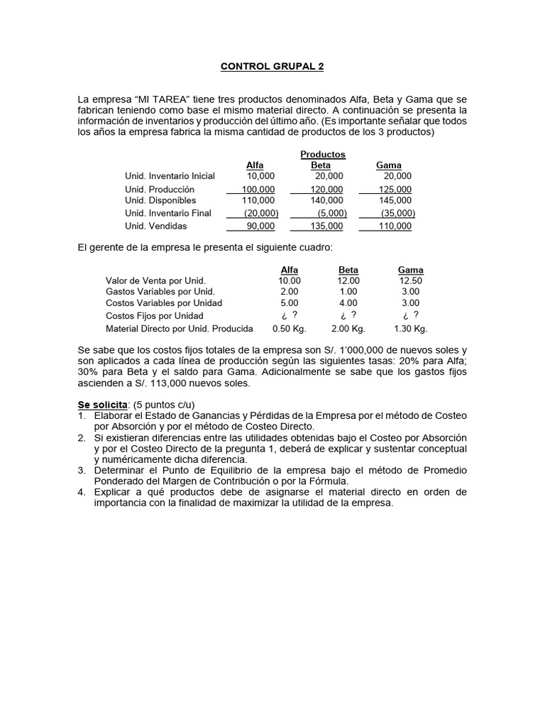 Control Grupal 2 | PDF