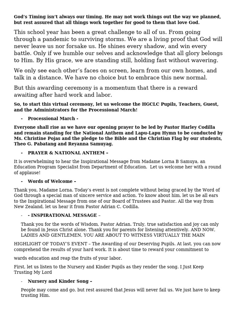 EMCEE-AWARDING-Script | PDF