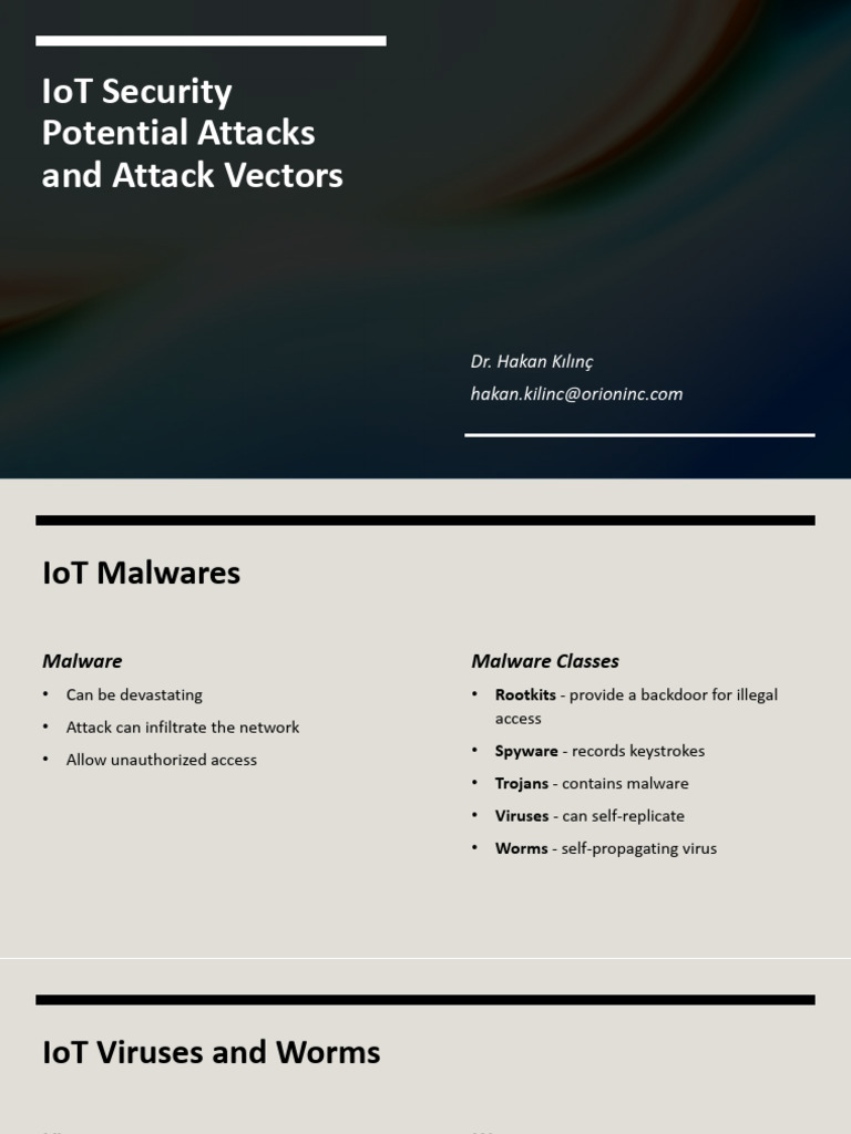 Week 5 - IoT Security Attack Vectors | PDF | Internet Of Things | Malware