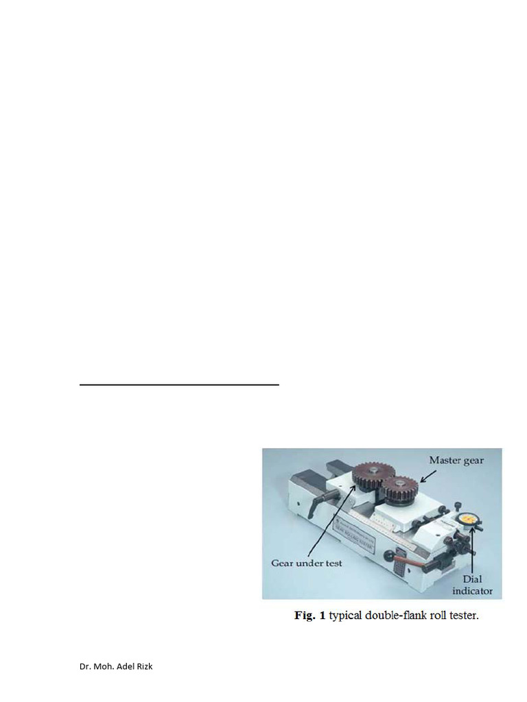 Gear Double Flank Gear Meshing Tests | PDF | Gear | Mechanical Engineering