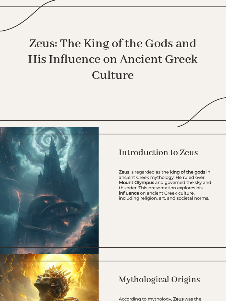 Slidesgo Zeus the King of the Gods and His Influence on Ancient Greek ...