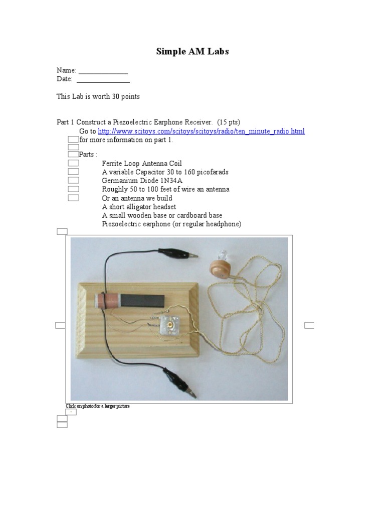 Simple AM Labs | PDF | Inductor | Electrical Connector