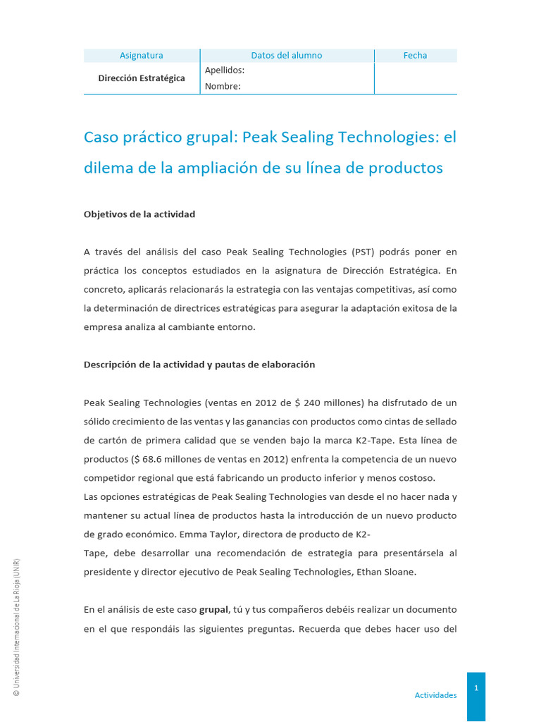 Actividad 1 Direccion Estrategica | PDF | Business | Bibliografía