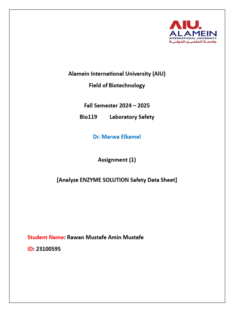 Enzyme Safety Data Sheet Analysis | PDF | Hazards | Poison
