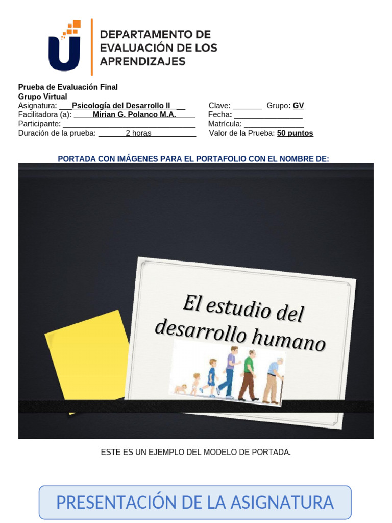 PORTAFOLIO DE PSICOLOGIA DEL DESARROLLO II (1) | PDF | Adultos | Sicología