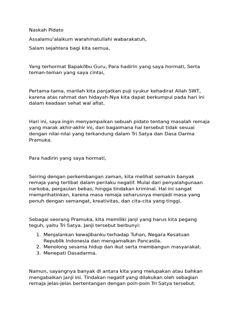 Pidato Pramuka | PDF