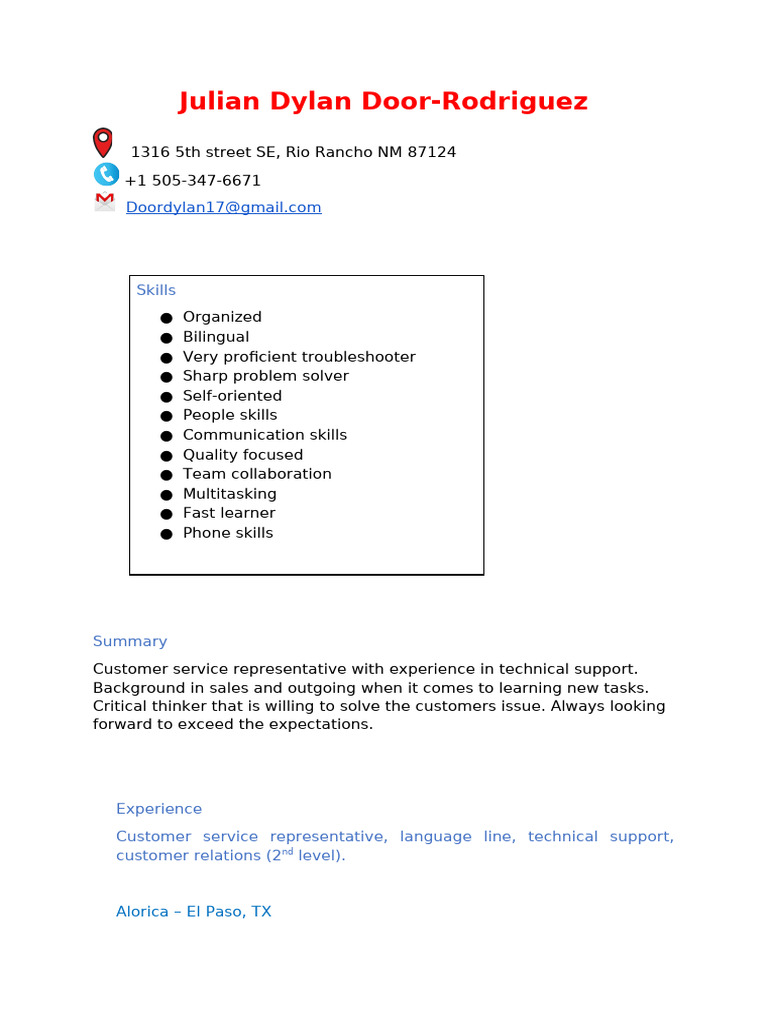 Julian Dylan Door-Rodriguez | PDF