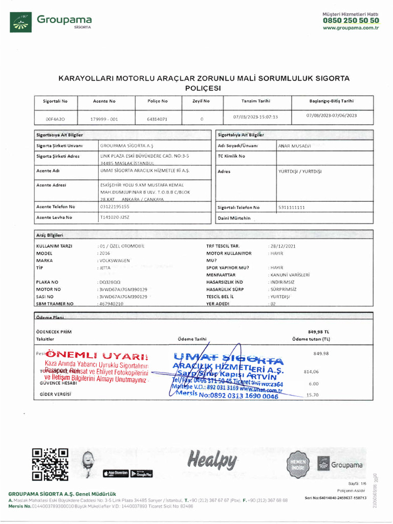 Sigorta Araba WOLFF | PDF