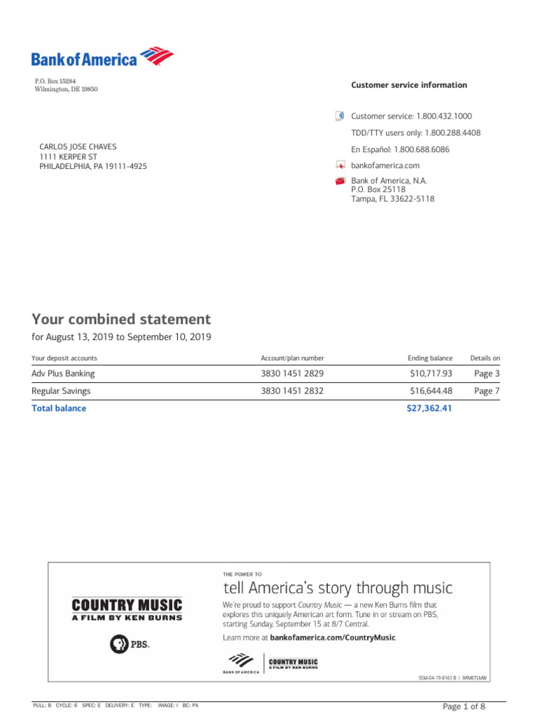 Bank of American | PDF | Overdraft | Banks