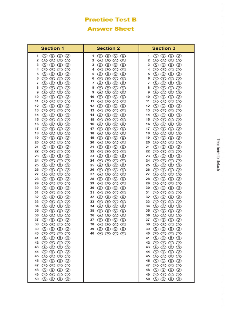 Answer Sheet B | PDF