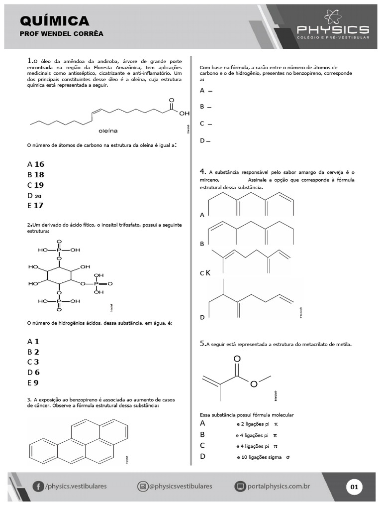 ESTUDO DO CARBONO E CADEIAS CARBÔNICAS | PDF | Benzeno | Aromaticidade
