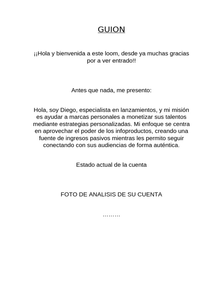 Guion para Prospectar A Aliz | PDF | Marketing | Marca