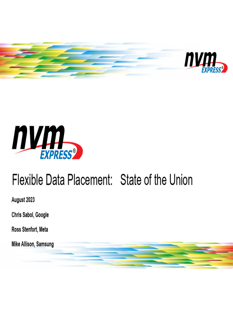 FMS 2023 Flexible Data Placement FDP Overview 1 | PDF | Software | Computer Architecture