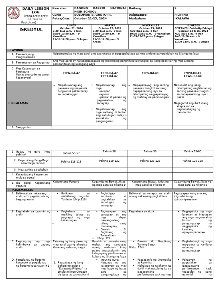 DLL-Q2-W4-2024-2025 | PDF