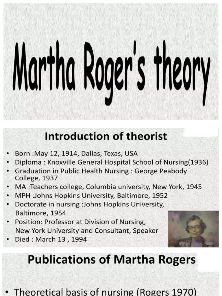 Martha Rogers Theory | PDF