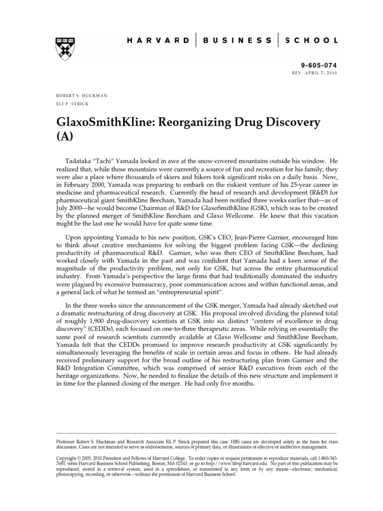 GSK Drug Discovery | PDF | Phases Of Clinical Research | Drug Design