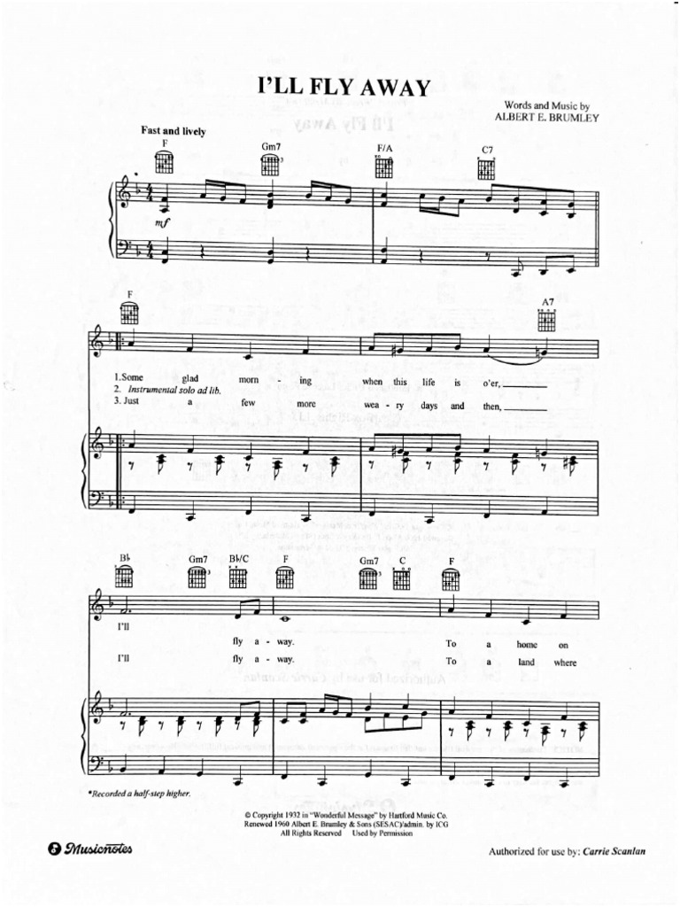 Ill Fly Away | PDF
