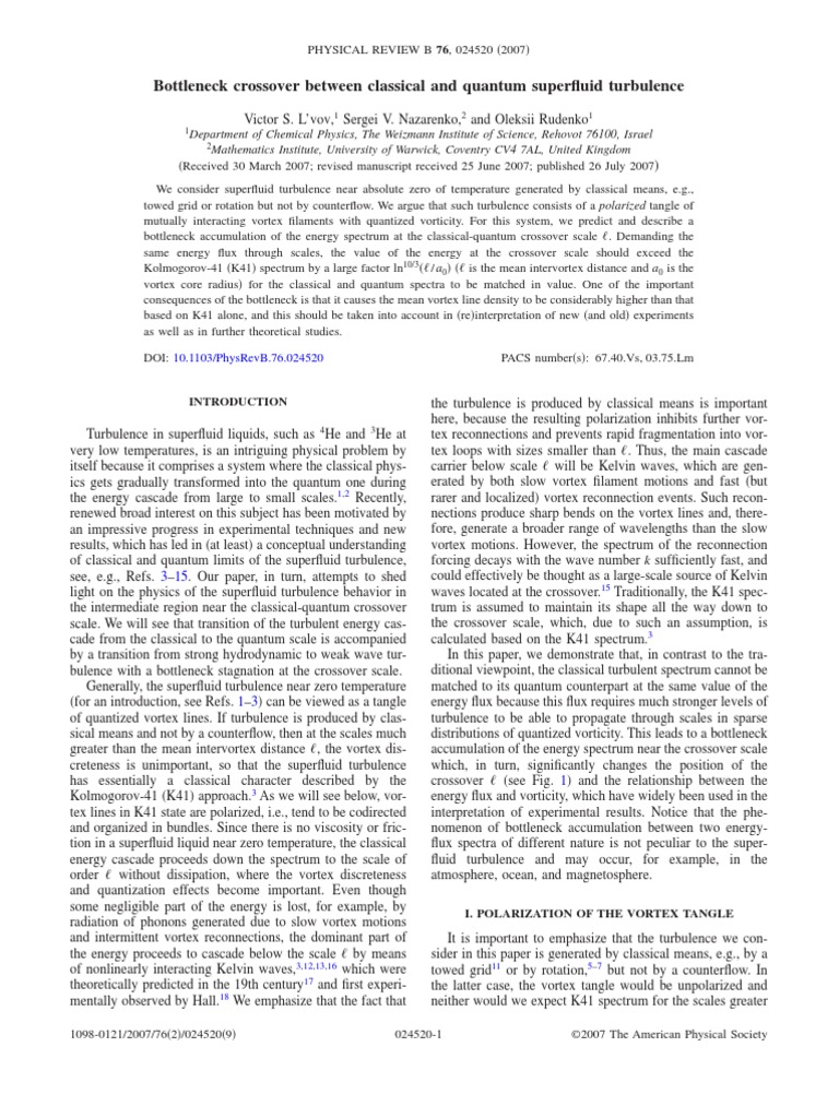Victor S. L'vov, Sergei V. Nazarenko and Oleksii Rudenko - Bottleneck ...