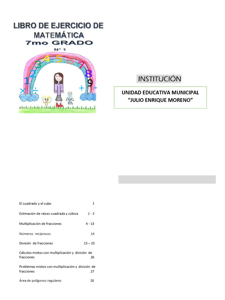 Libro de Ejercicio 7-1 Revisado | PDF | Multiplicación | Números